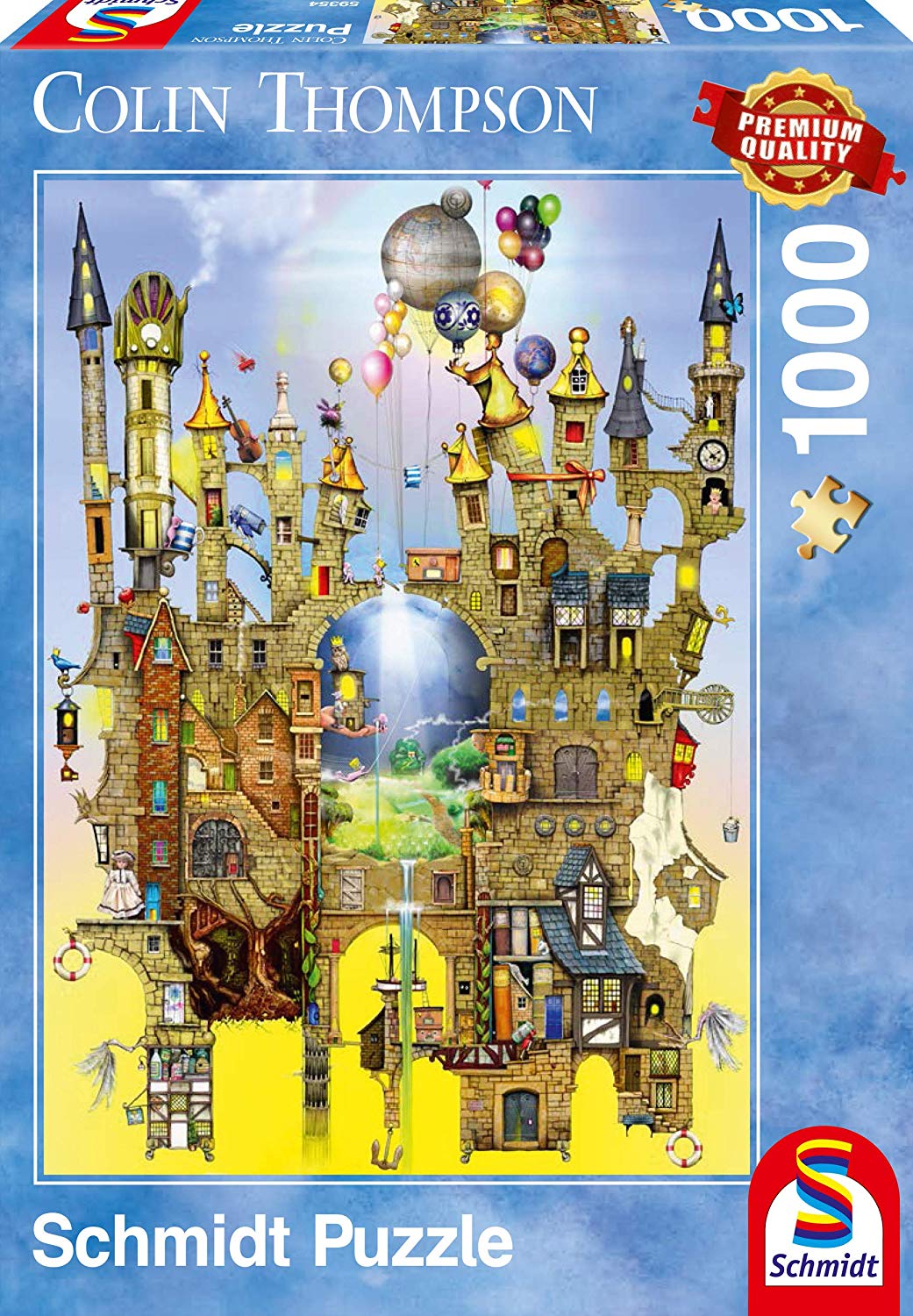 Schmidt 59354 Colin Thompson: Castle in The Air (1000pc) Jigsaw Puzzle ...