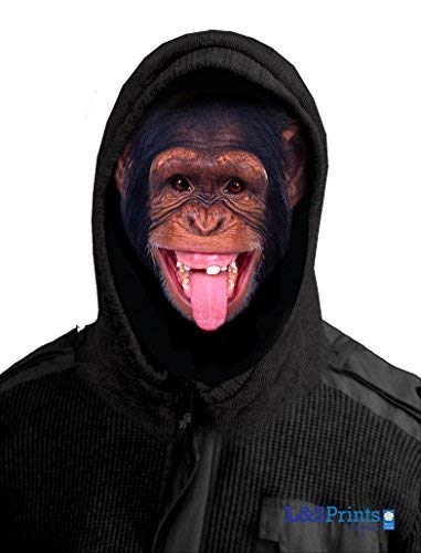 HALLOWEEN CHEEKY MONKEY FACE NOVELTY FUN FABRIC FACE MASK DESIGN SNOOD ...