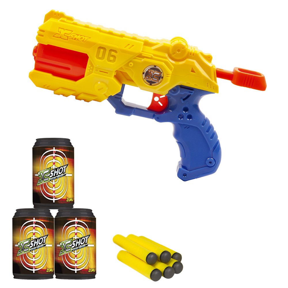 XShot Reflex Gun Revolver 6 Darts And 3 Cans (colorbaby 44215) – TopToy