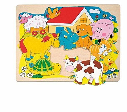 Woodyland Farm Animals Shape Puzzle (10-Piece) – TopToy
