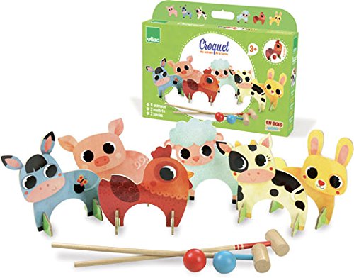 Vilac Vilac4004 Farm Croquet Set, Multi-Color – TopToy