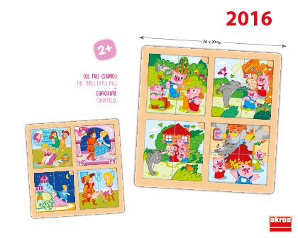 Akros Akros52302 The Three Little Pigs and Cinderella Sequences Puzzle ...