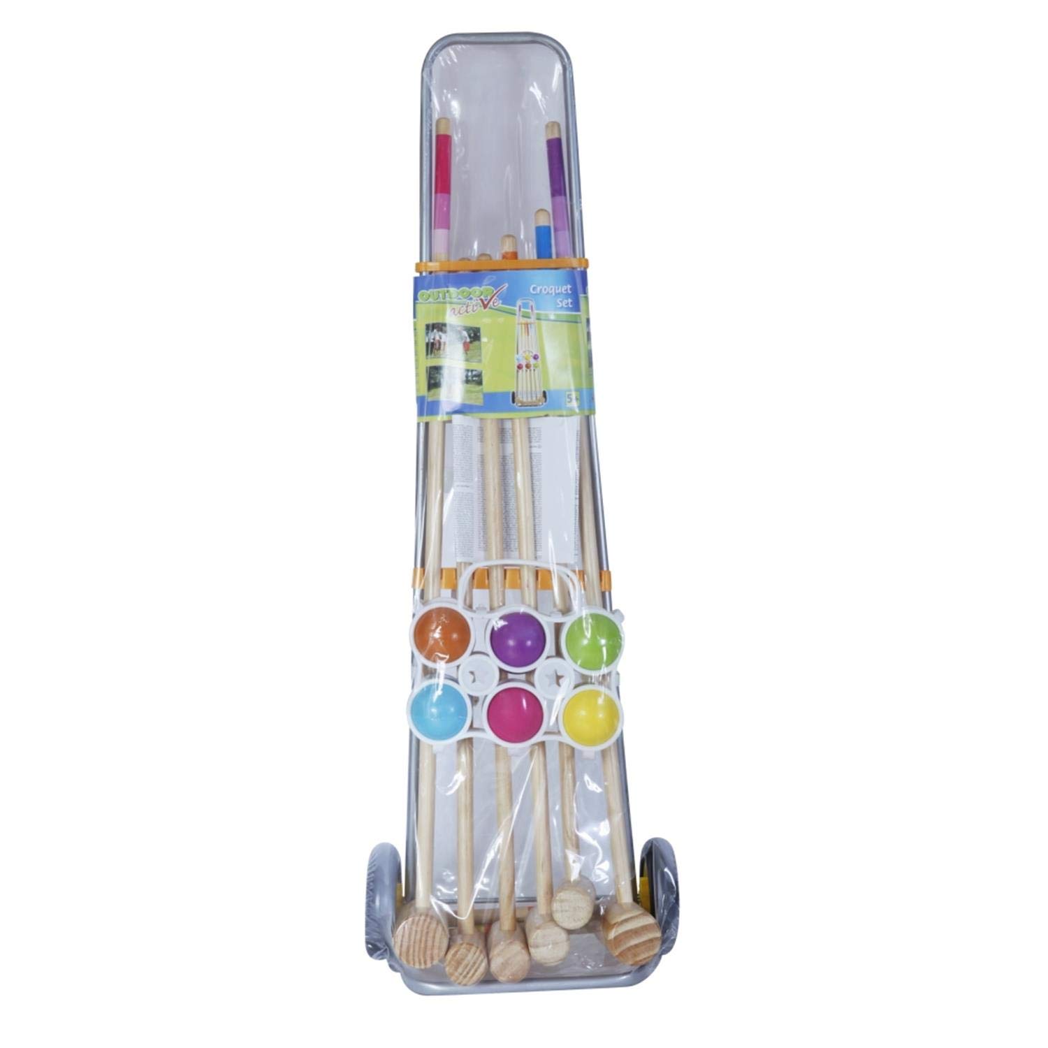 The Toy Company Outdoor Active Length 92 cm Croquet Trolley for 6 ...