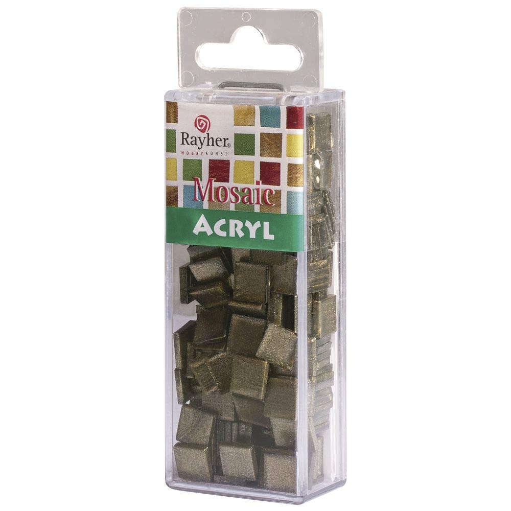 RAYHER Metallic 14543423 Acrylic Mosaic 1 x 1 cm, approx. 205 Pieces 50 ...