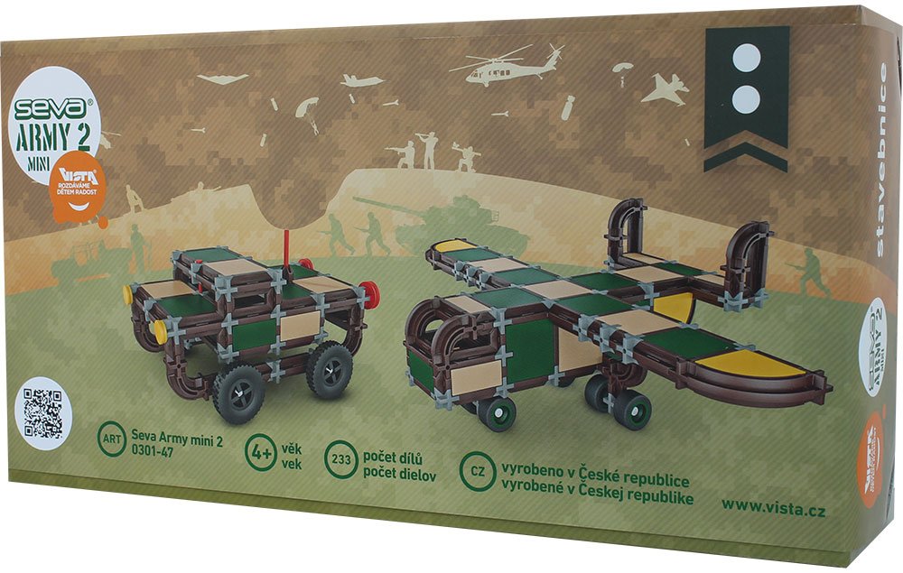 Vista Vista0301-47 233 Pieces SEVA Army Mini 2 Construction Set, Multi ...