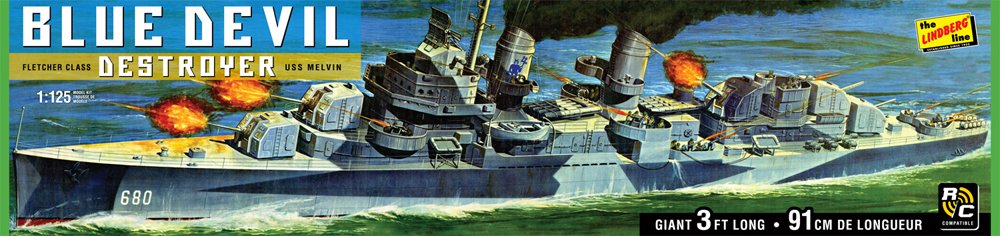 Lindberg Models LN212 1:125 Blue Devil Destroyer USS Melvin DD-680 ...