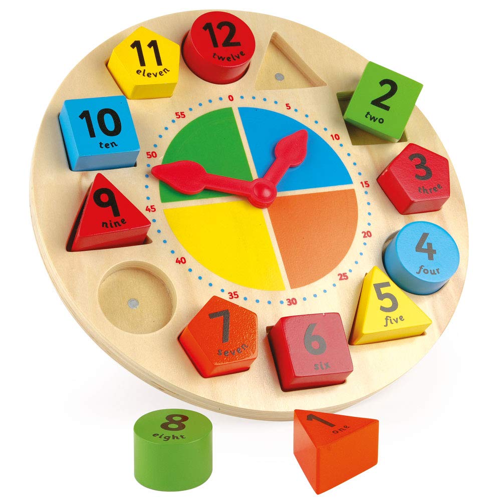 Tidlo Wooden Sorting and Teaching Clock – TopToy