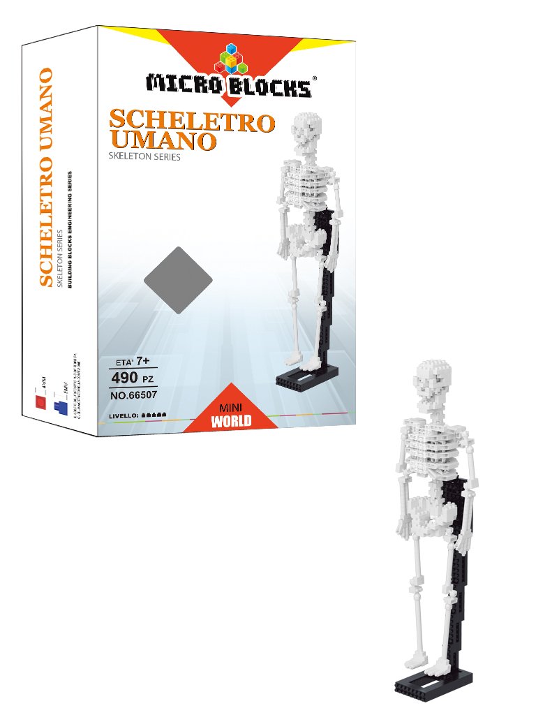 Micro Blocks wlt-66507 – Set Construction Human Skeleton – TopToy