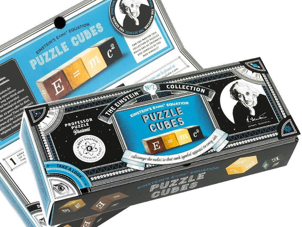 The Einstein Collection E=mc² Puzzle Cubes – Wooden Cube Puzzle ...