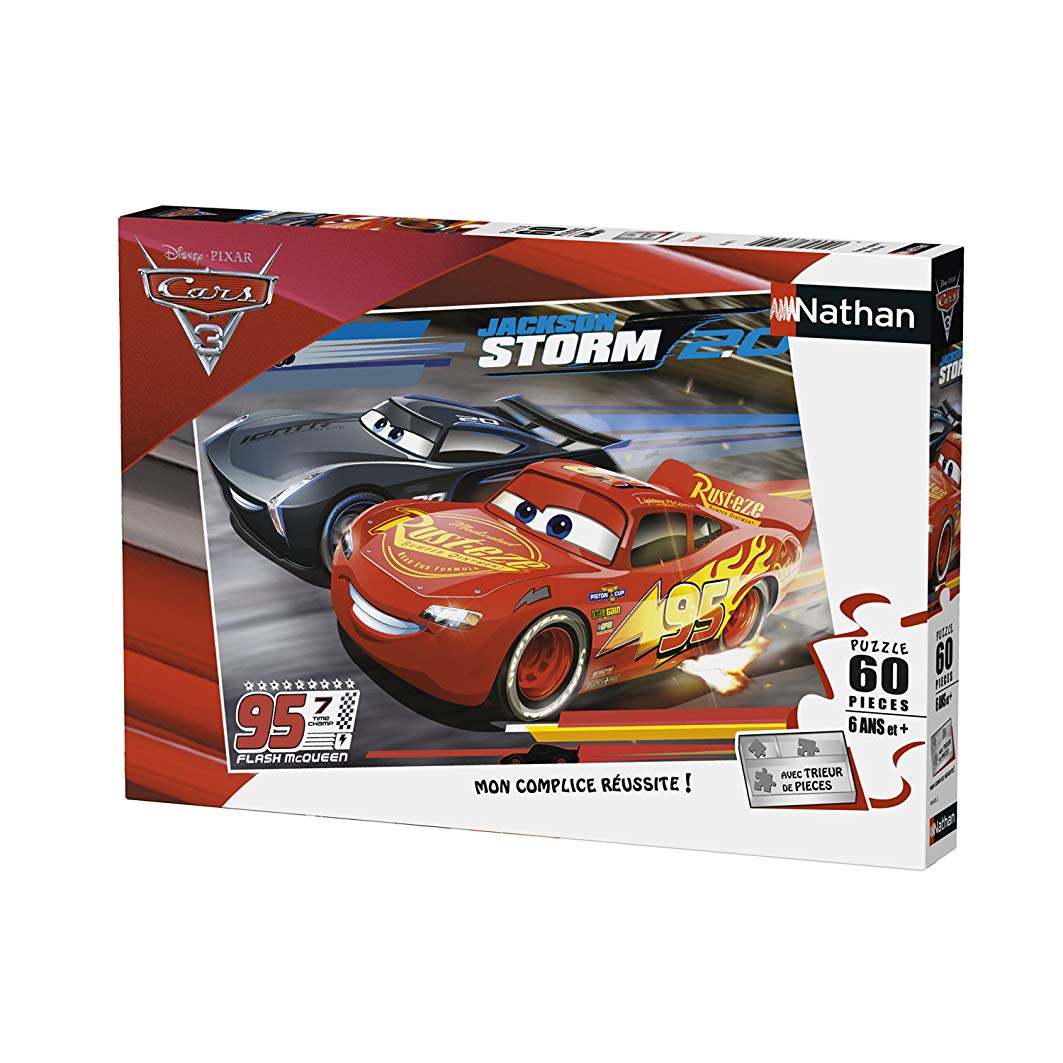 Nathan 86605 Puzzle – 60 Pieces – Cars – The Movie 3 (Französiche ...