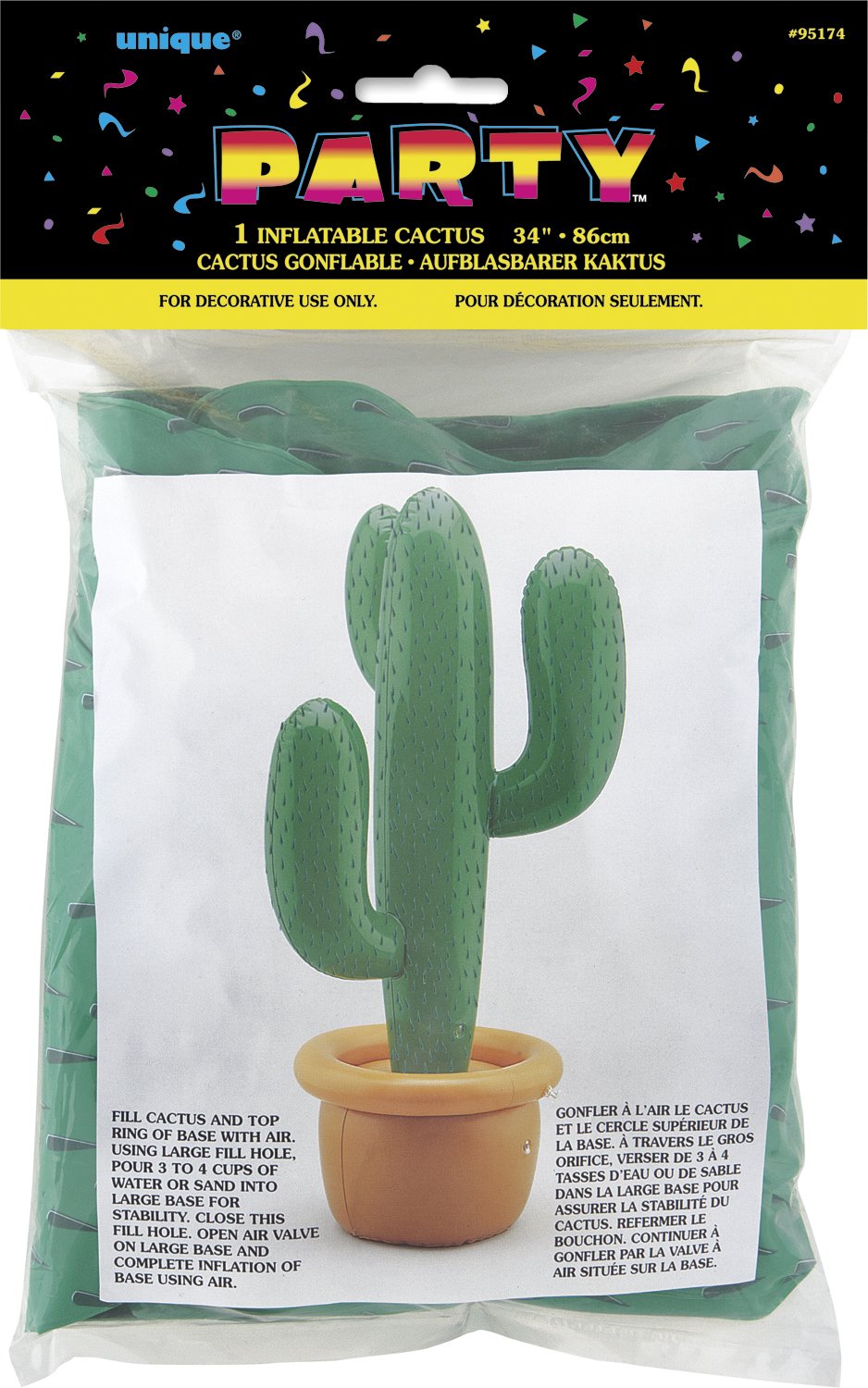 Unique Party 95174 – Inflatable Cactus – TopToy