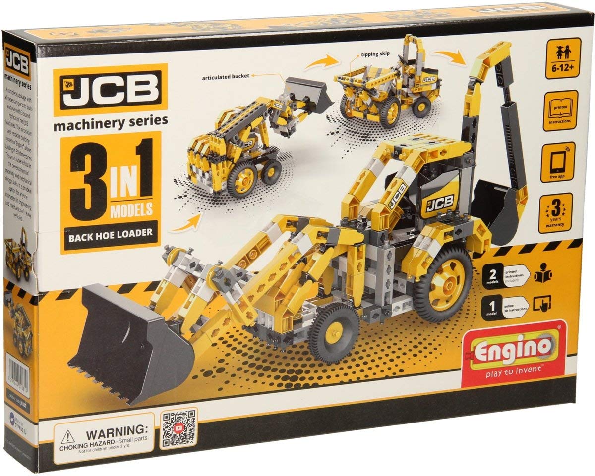 Engino JCB Toys – Backhoe Loader 3-In-One | Build 3 Iconic JCB Models ...
