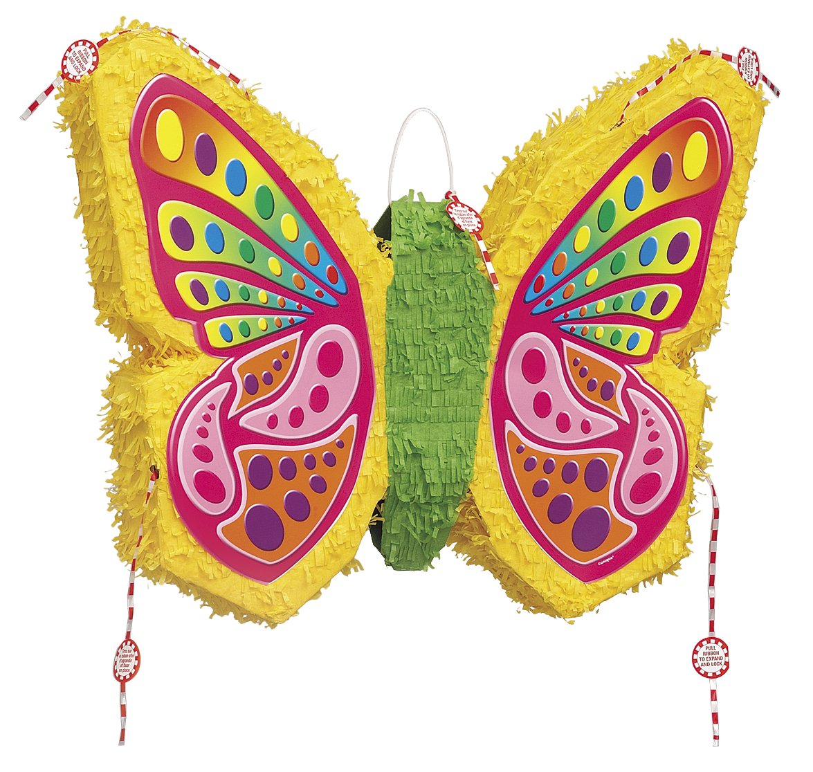 Unique Party 66230 – Colourful Butterfly Pinata – TopToy