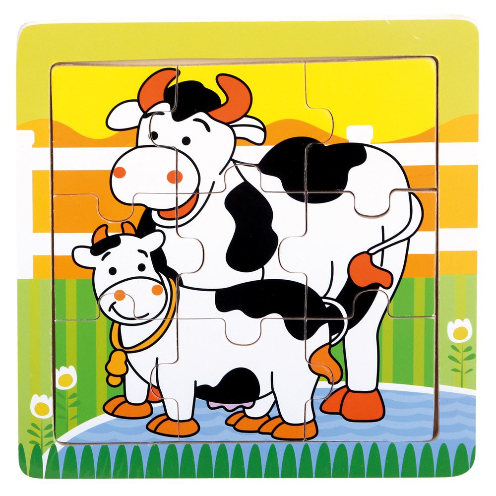 Bino 88018 Cows Puzzle, Size-15 x 15 x 0.8 cm, Multicolour – TopToy