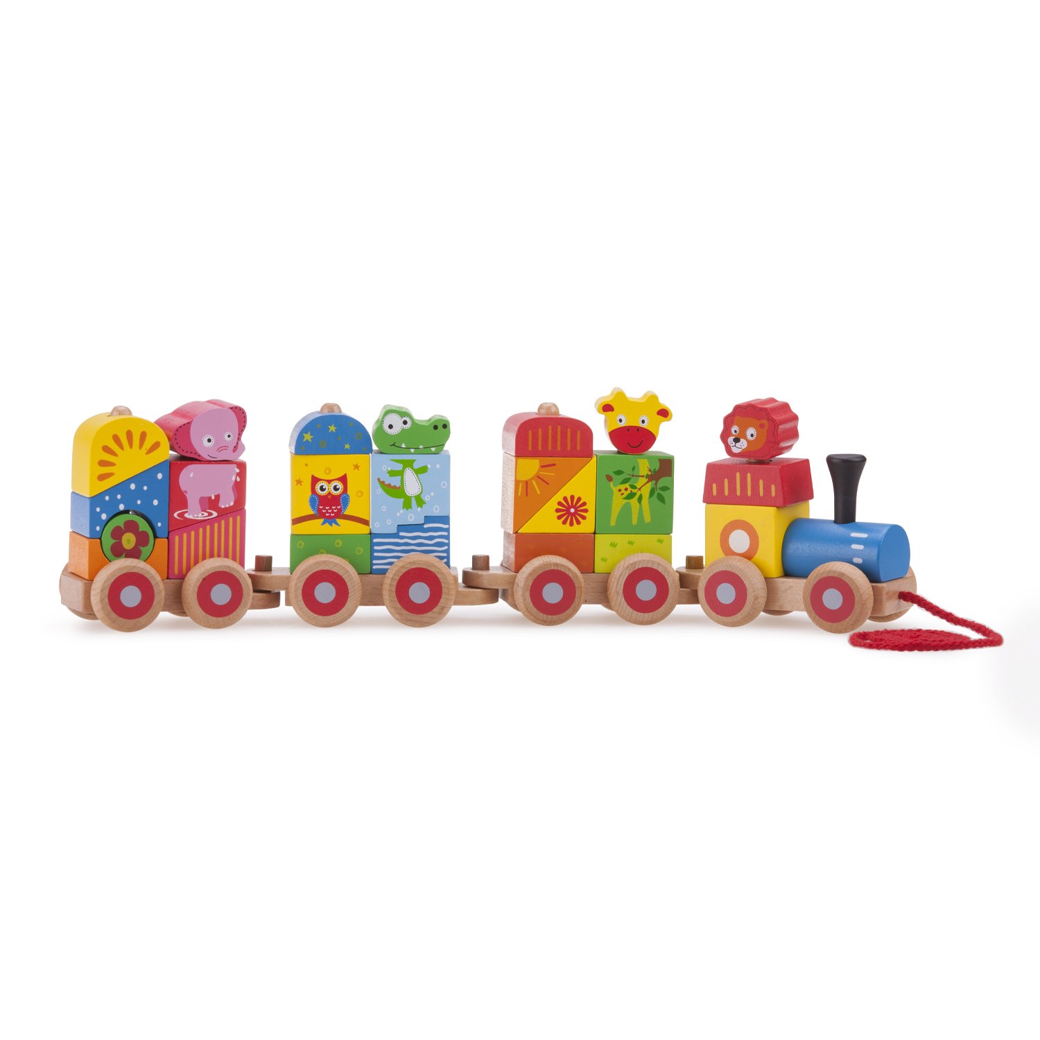 New Classic Toys – Wild Animals Stacking Train Play Set – TopToy