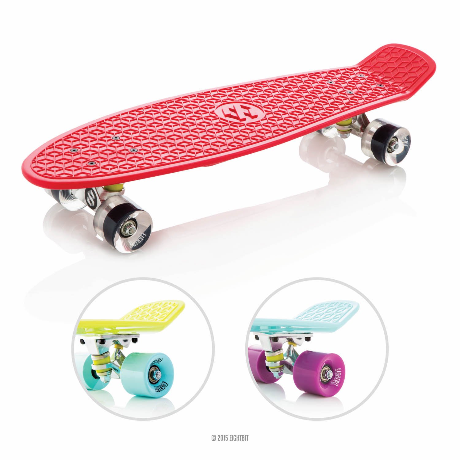 27″ EightBit® Banana Skate Board – Retro Skateboard – Fury / Ice – TopToy