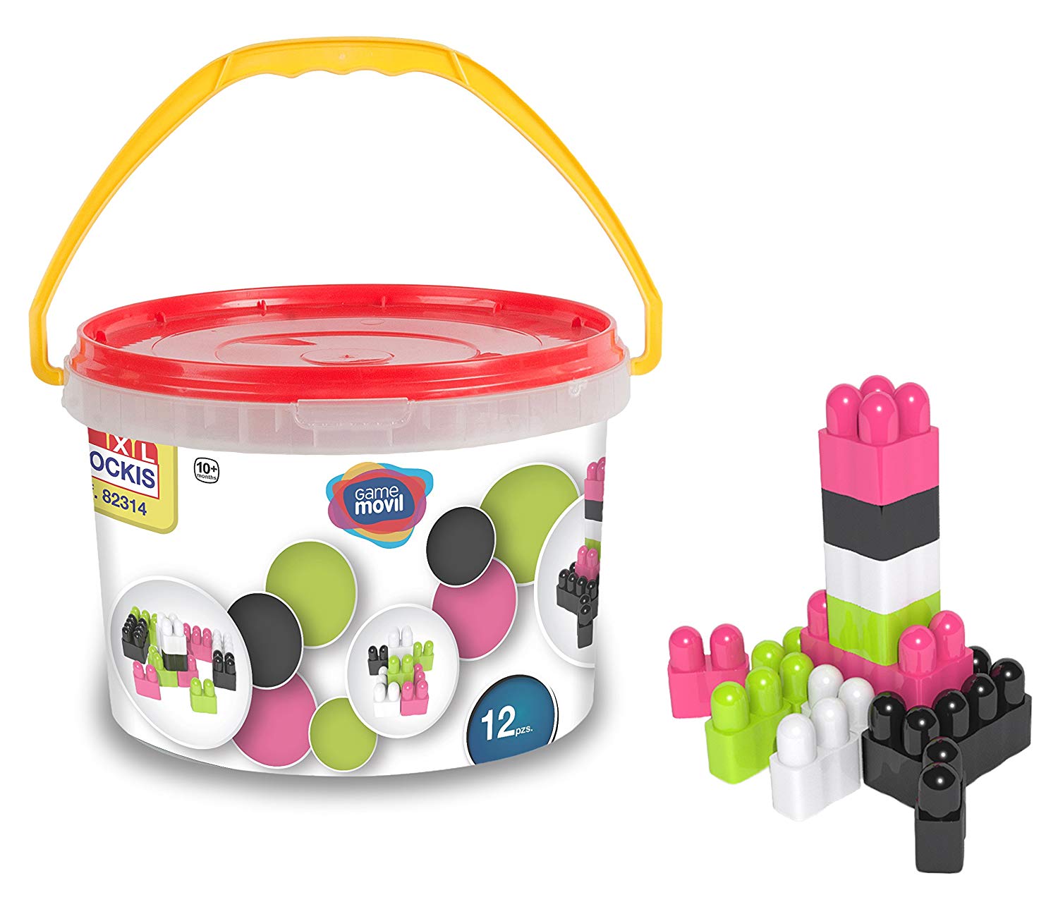 Game Movil 82314 Blockis XL Bright Colours 15 Pieces, Multi – TopToy