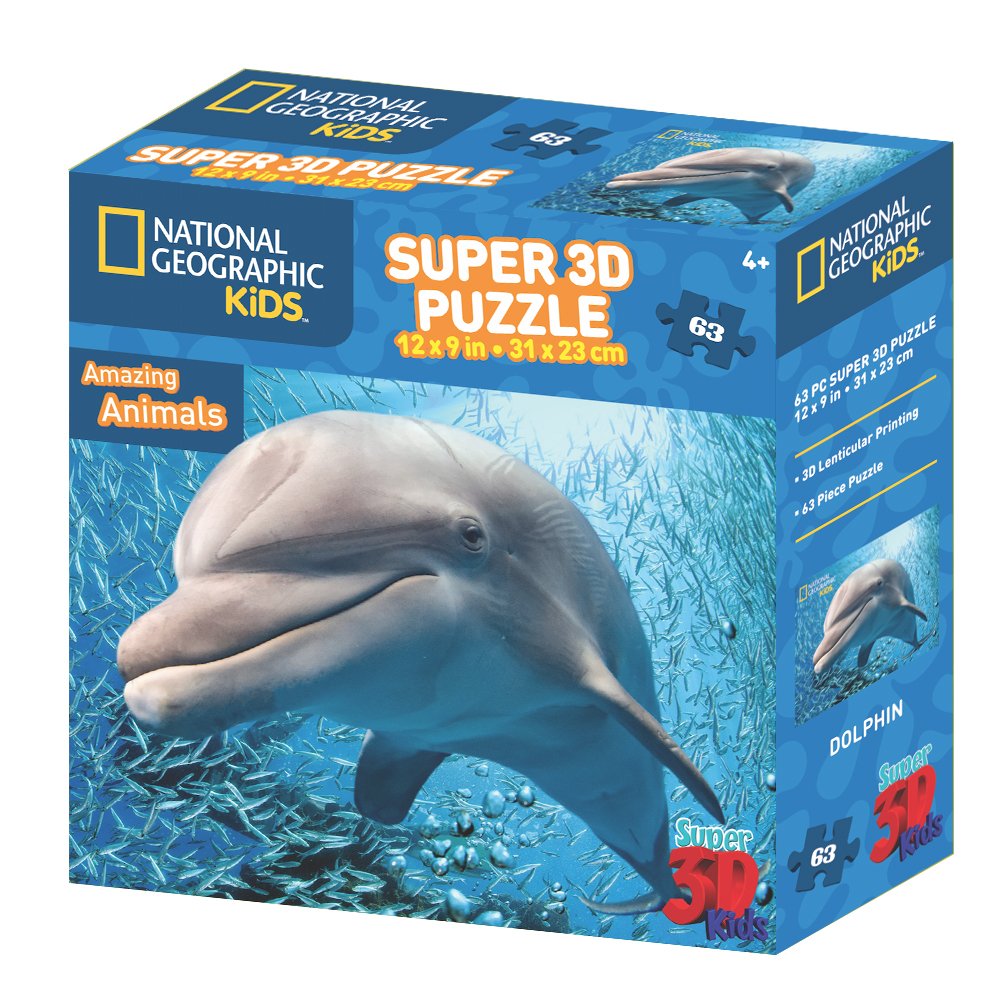 National Geographic “Super 3D Dolphin” Puzzle (63-Piece) – TopToy
