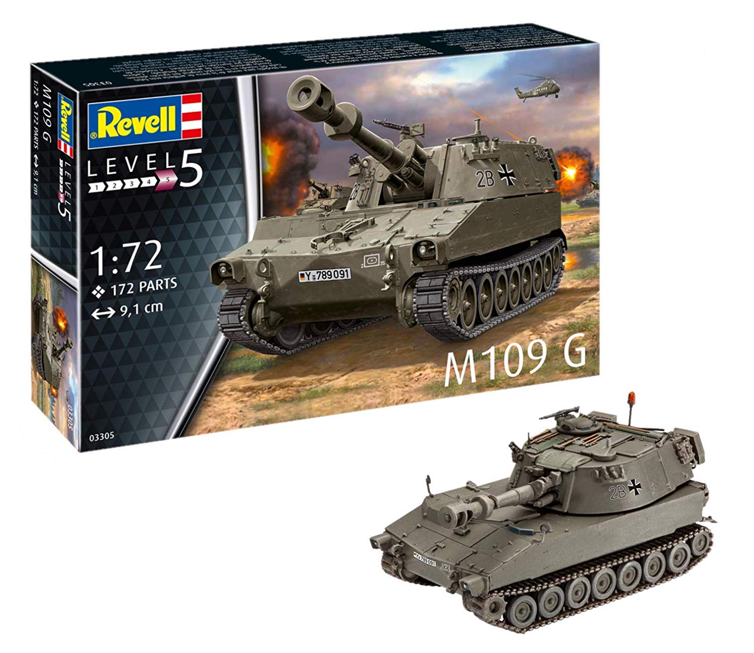 Revell 03305 – M109 G Model 1:72 Scale – TopToy