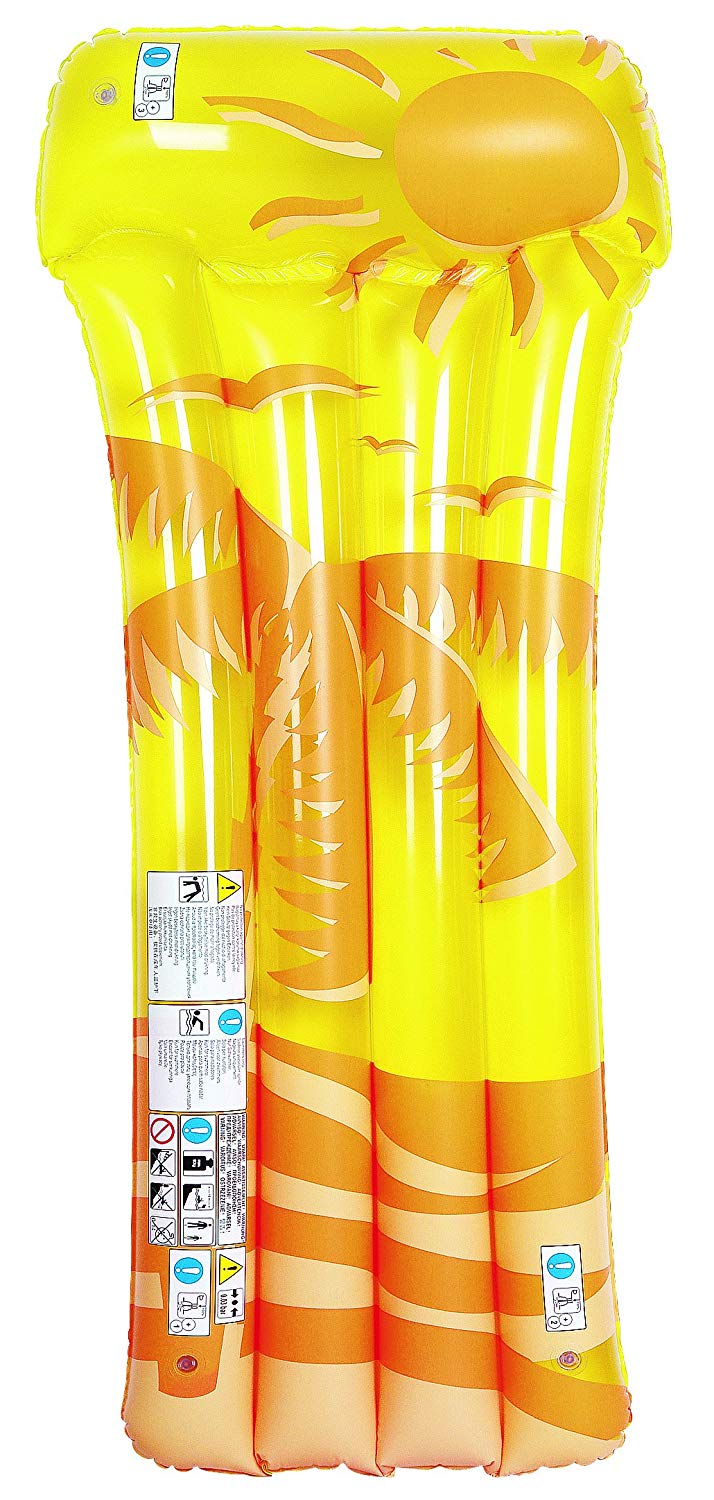 Jilong 27130 Deluxe Palm Design Inflatable Lilo, Assorted Colours – TopToy