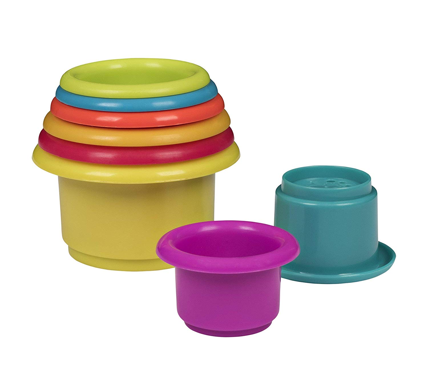 Playkidz Rainbow Stacking and Nesting Cups Baby Building Set – TopToy
