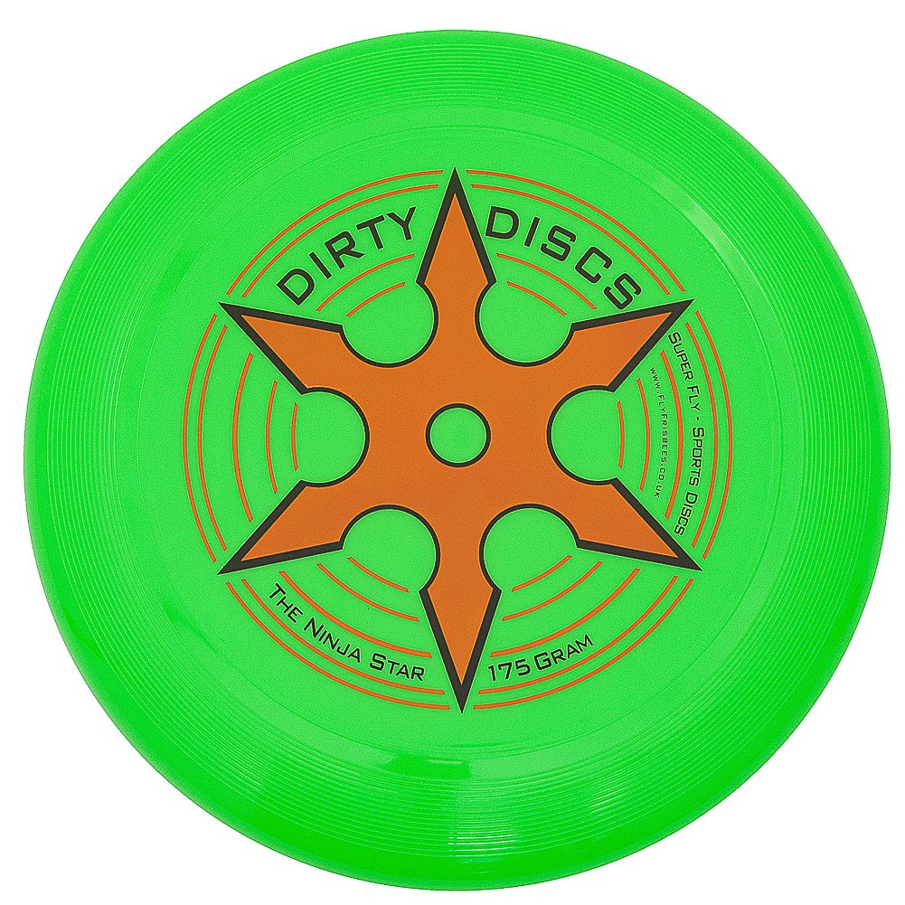 Dirty Disc Ninja Star Throwing Disc Frisbee (Neon Green) – TopToy