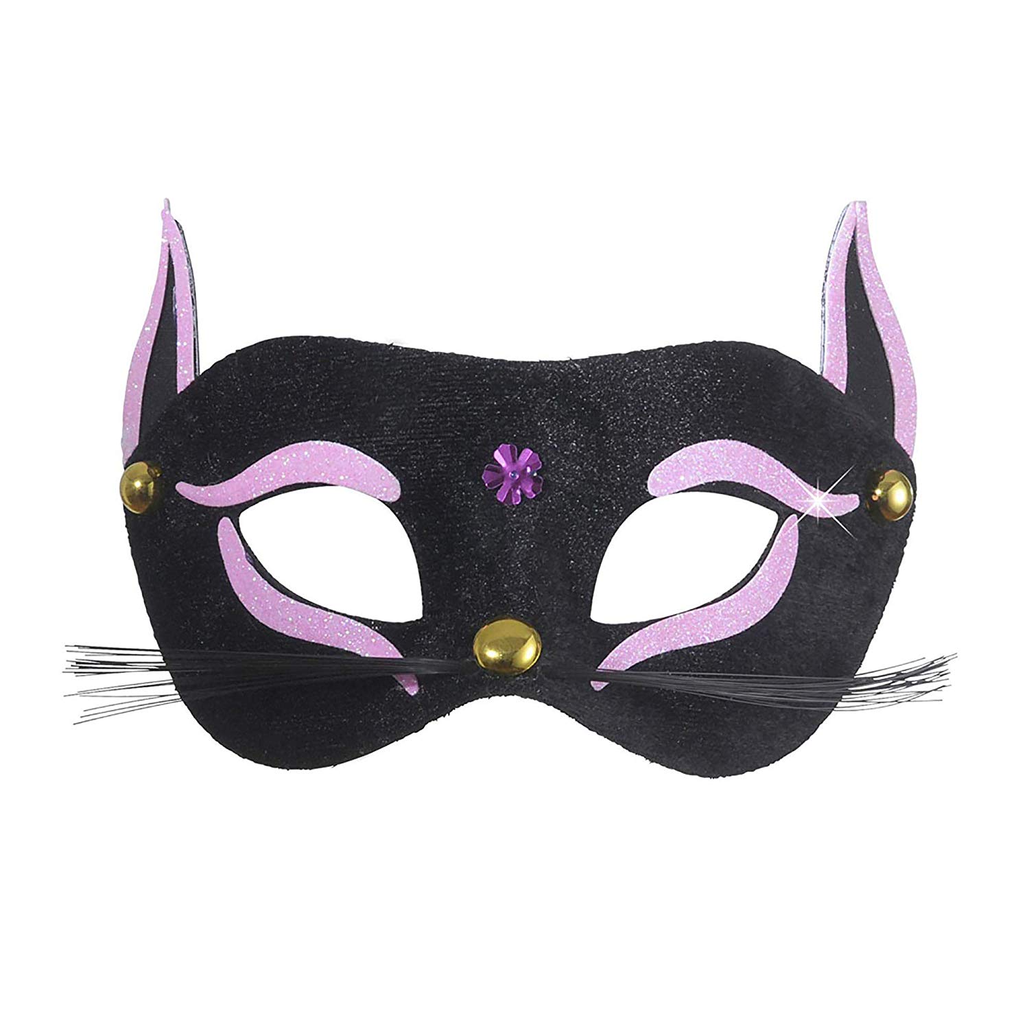 Black Cat Eyemask – Pink Glitter Feline & Cat Masks Eyemasks ...