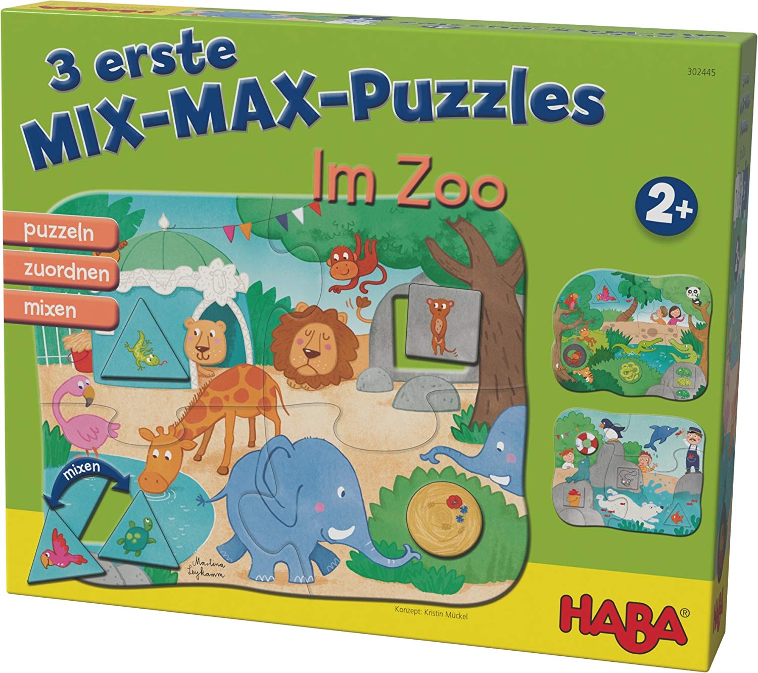 HABA 302545 In the Zoo 3 First Mix Max Puzzles – TopToy