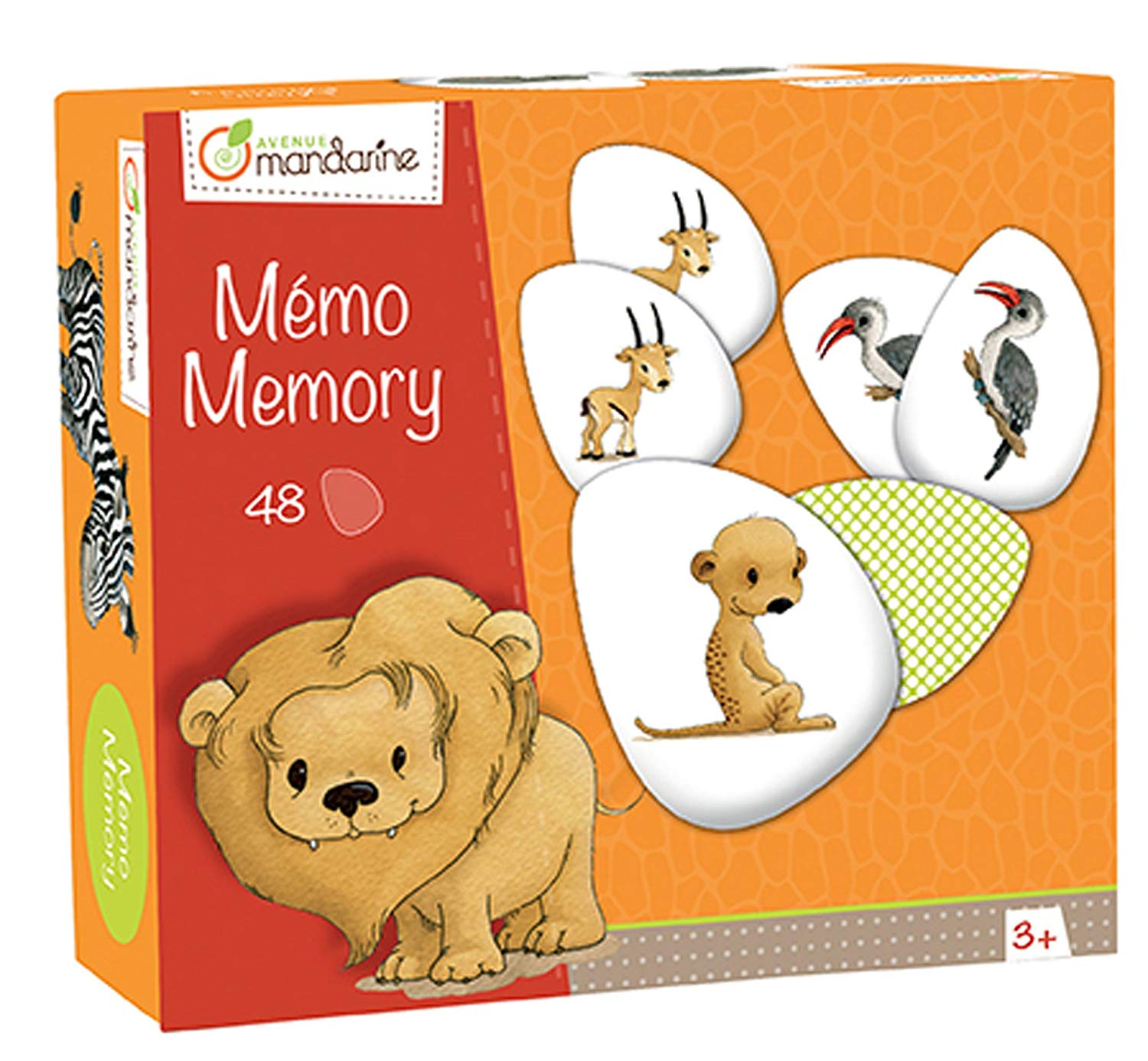 Avenue Mandarine Memory Game – Animals of the Savannah (Ages 3+) – TopToy
