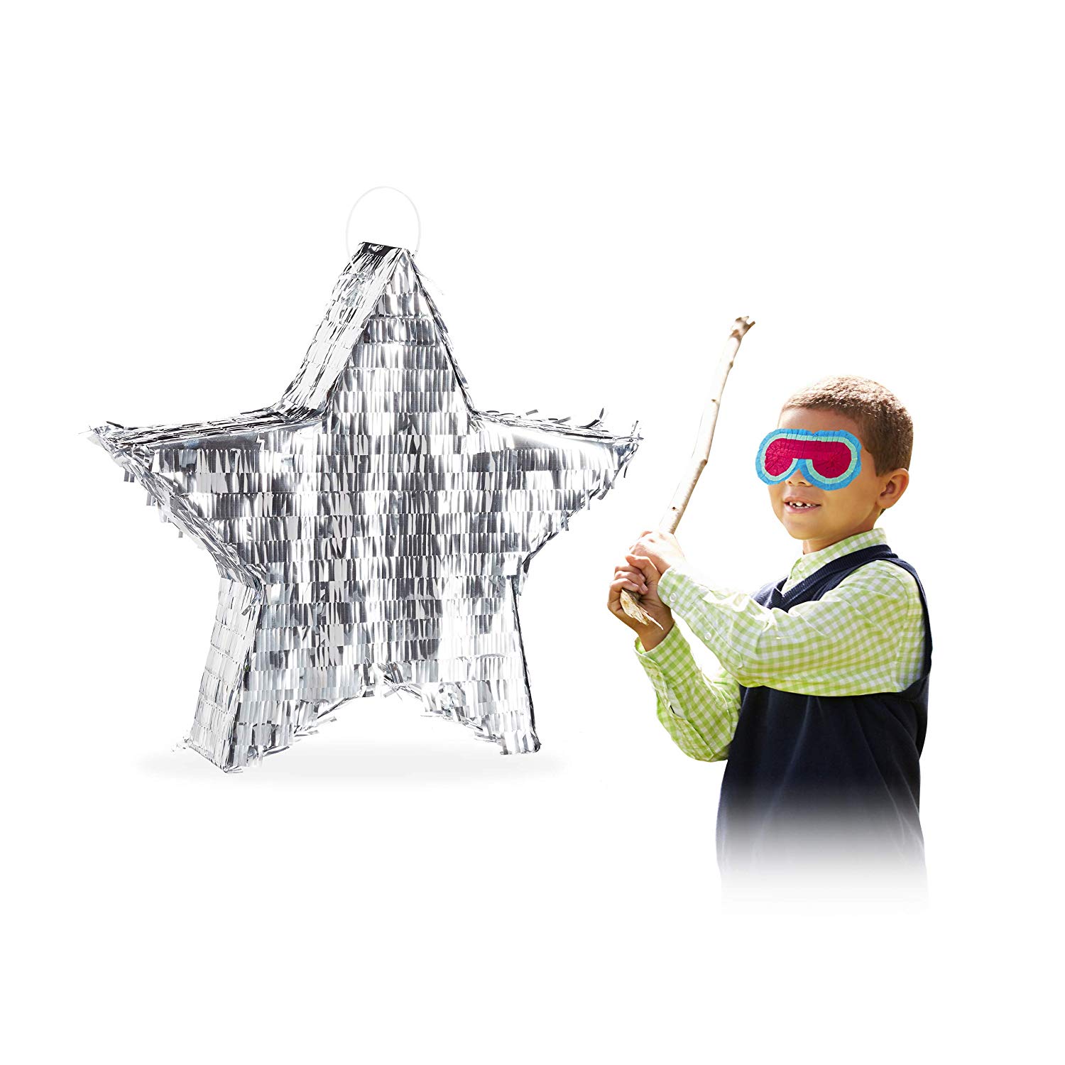 Relaxdays 10025182 Star Pinata, Hanging Children’s Paper Piñata for ...