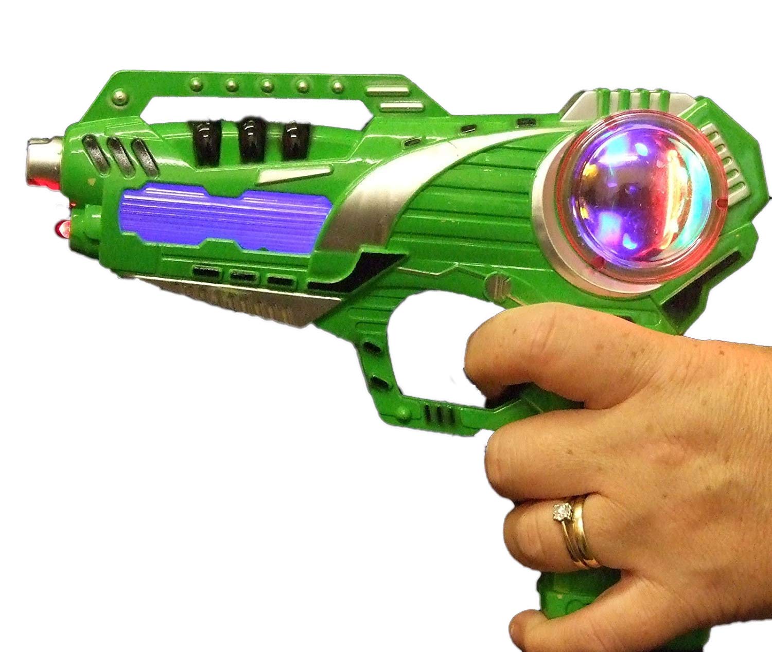 Allkindathings Kids Flashing LED Gunfight Space Pistol Ray Gun with ...