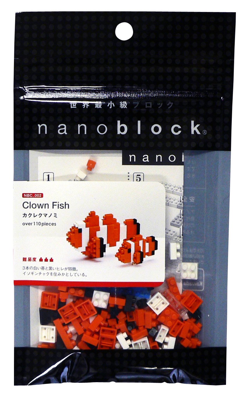 nanoblocks NAN-NBC002 Clown Fish MC (Orange and White) – TopToy