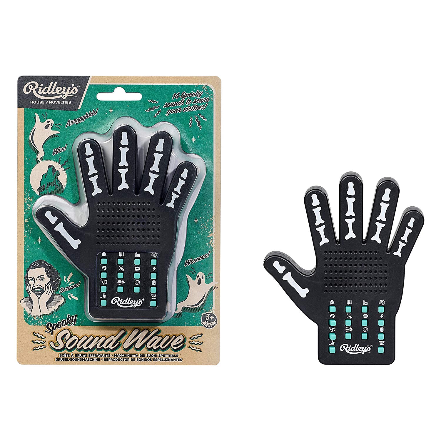 Ridley’s | Spooky Sound Wave | Black Skeletal Shaped Hand Speaker | 14 ...