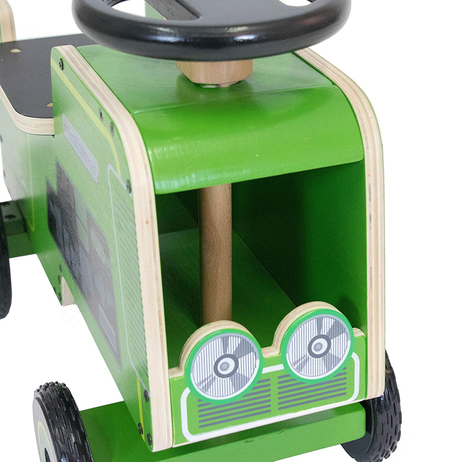 Kiddimoto Wooden Tractor Ride On Toy Green – TopToy