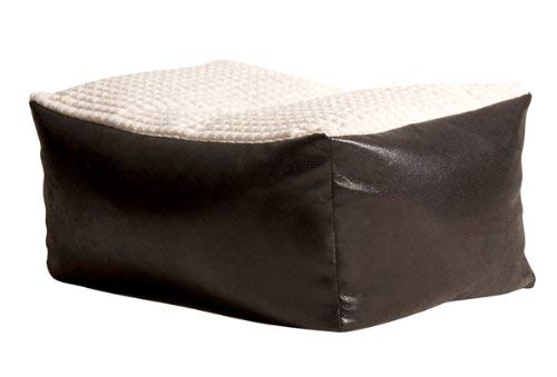 Bonkers Lounger Stool Bean Bag with Beans Filling – Black / Ivory – TopToy