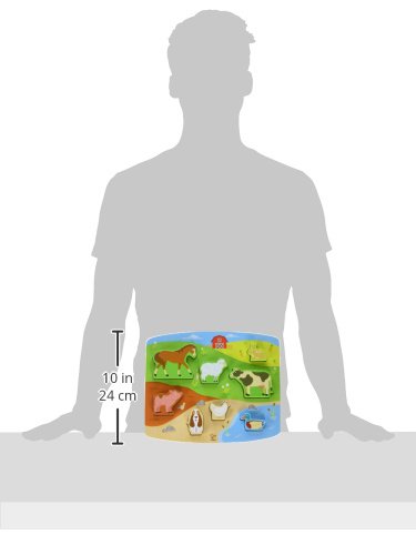 Hape E1454 2 in 1 Farm Animal Wooden Puzzle and Play Board – TopToy