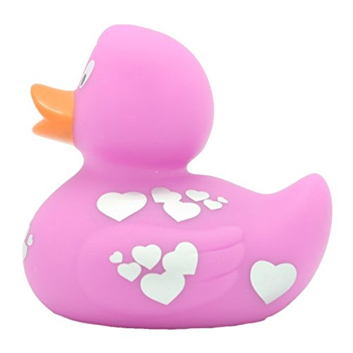 Lilalu 2024 Pink Rubber Duck with Silver Hearts, Various – TopToy