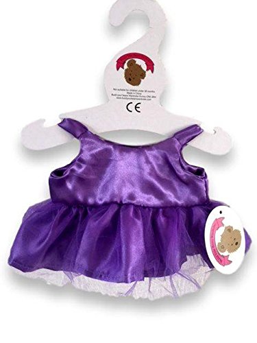 Build Your Bears Wardrobe 5060322141961 purple tutu dress with monster ...