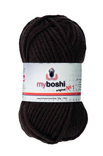 myboshi Crochet/Knitting Yarn, Wool mix, Cocoa, 17x9x6 cm – TopToy