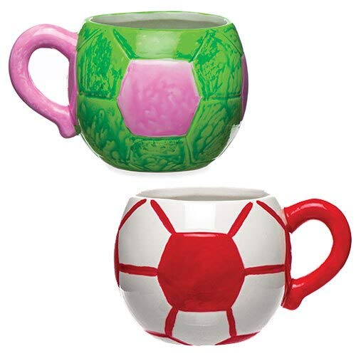 Baker Ross AR448 Football Porcelain Mugs, Children to Paint & Decorate ...