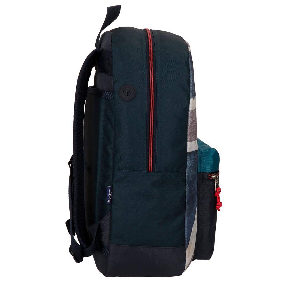 Pepe Jeans Ian Backpack Blue 32x44x15 cms Polyester 21.42L – TopToy