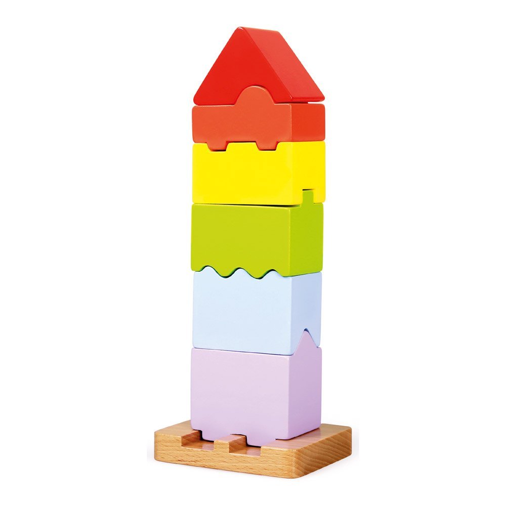 Bino 81037 – Wooden Stacker Toy House, Multicolour. Wooden Shape Sorter ...