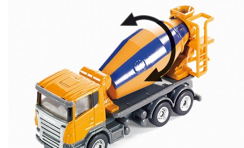 SIKU 1896 Super Scania Cement Mixer, Orange and Blue – TopToy