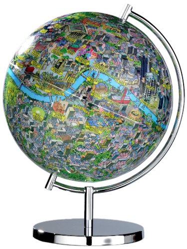 Globee Small Plastic and Chrome Stand Globe of Rome, Multi-Colour – TopToy