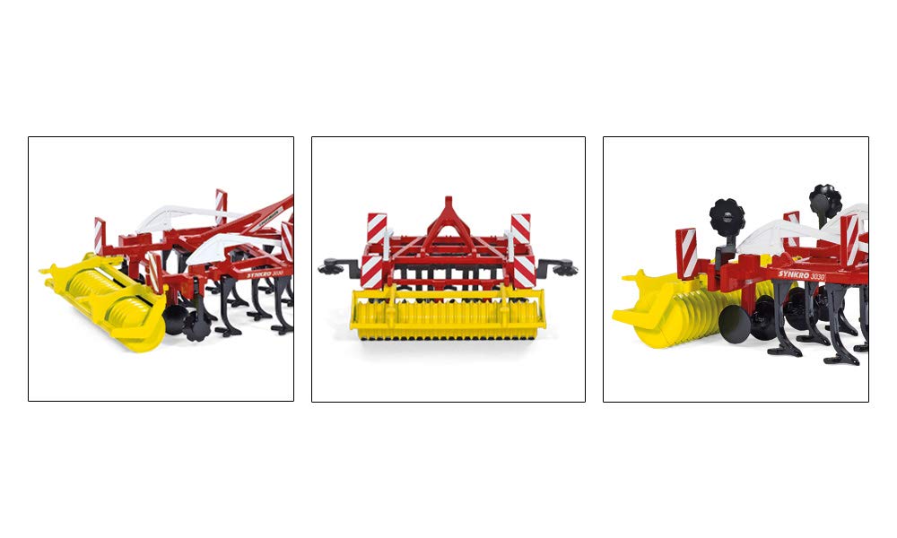 SIKU 2067 Farmer Pöttinger Synkro Cultivator, Red – TopToy