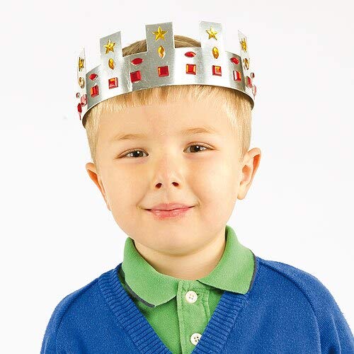 Baker Ross EV299 Gold/Silver Metallic Card Crowns 57cm -Adjustable for ...