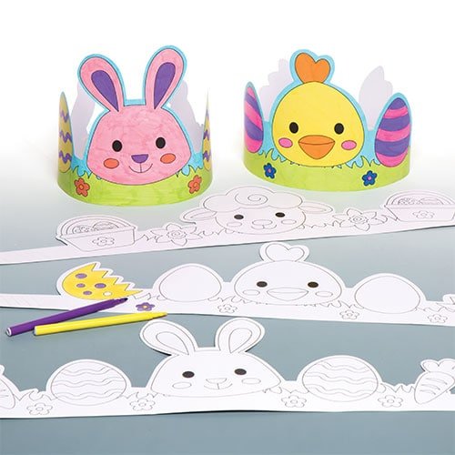 Baker Ross Easter Colour-in Crowns for Children to Design Make and ...