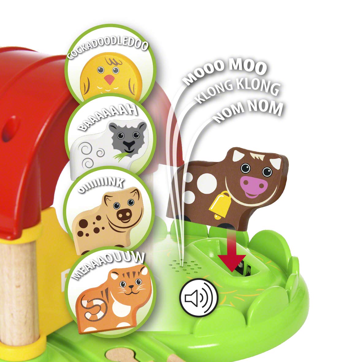 BRIO 33826 My First Railway Farm Train Set Toddler Toys for Kids 18 ...