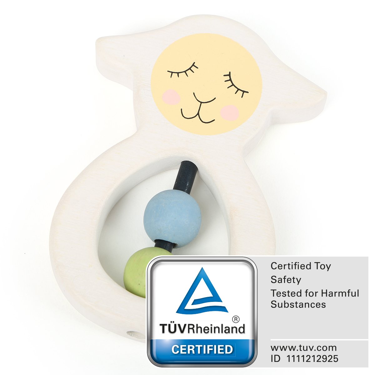 Small Foot baby 10519 Grasp Toy with Two rotatable Wooden Balls on a ...