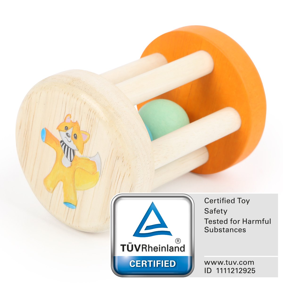 Small Foot baby 10657 Baby Rattle Made of Wood with The Fox Lex and ...